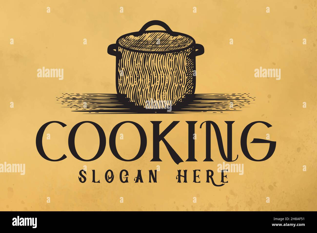 hand drawn pan, kitchen restaurant logo Designs Inspiration Stock ...