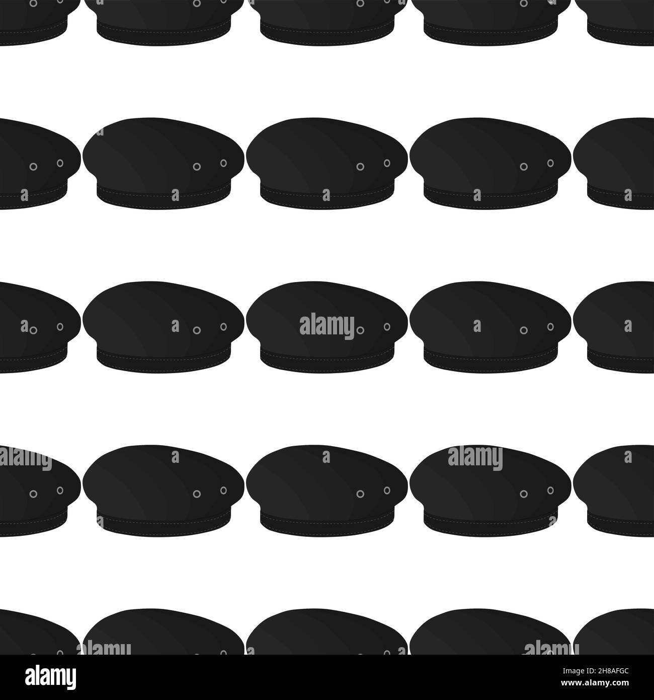 Illustration on theme colored pattern hats beret, beautiful caps in ...