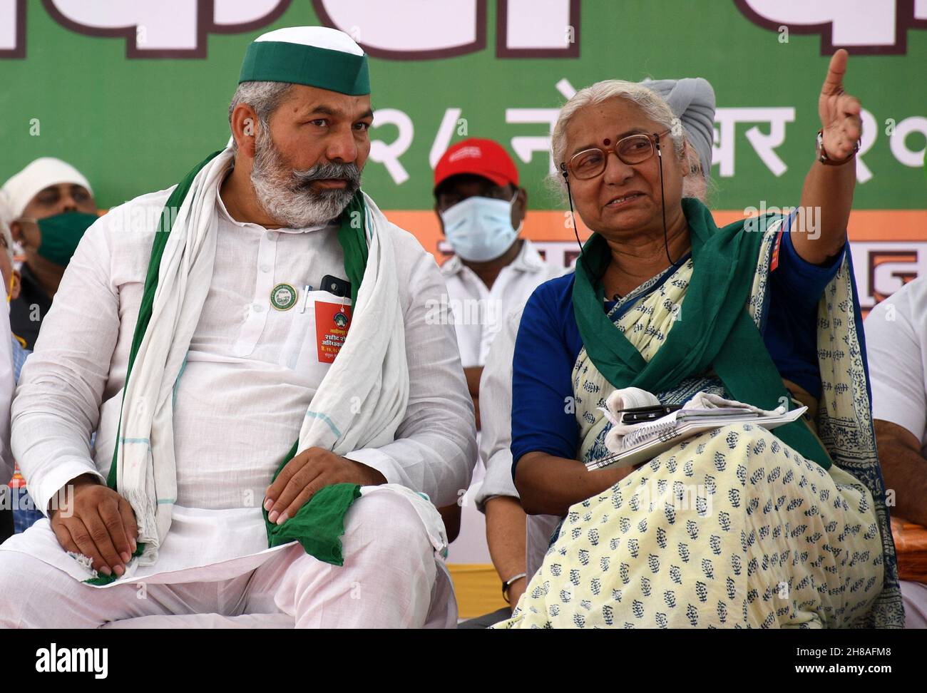 Mumbai, India. 28th Nov, 2021. Bhartiya Kisan Union (BKU) leader ...