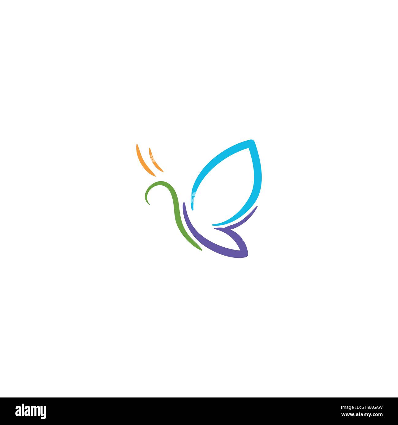 Colorful butterfly logo Ideas. Inspiration logo design. Template Vector ...
