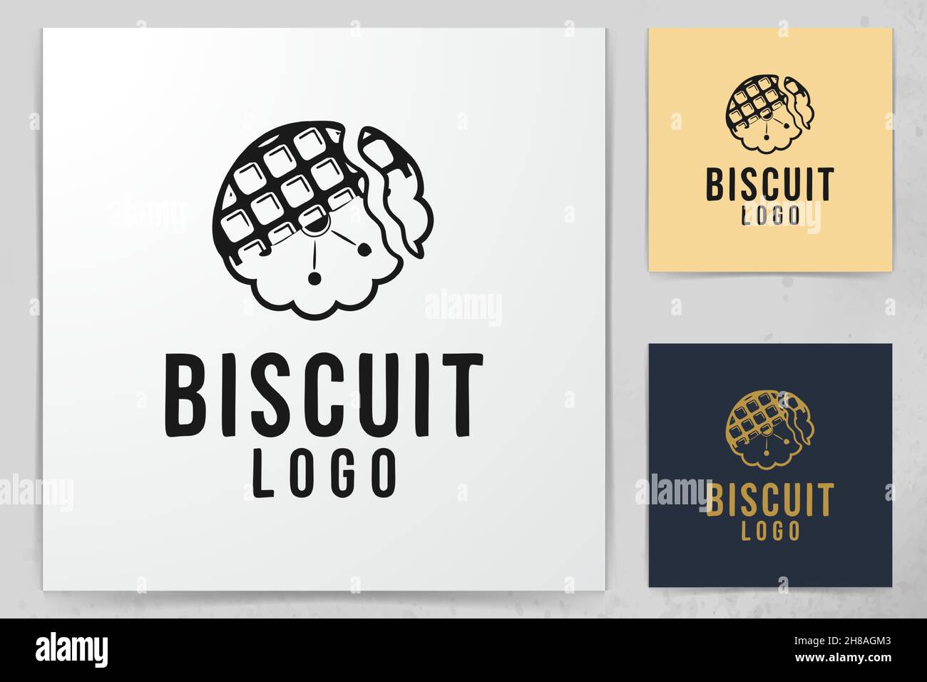 biscuit logo Designs Inspiration Isolated on White Background Stock ...