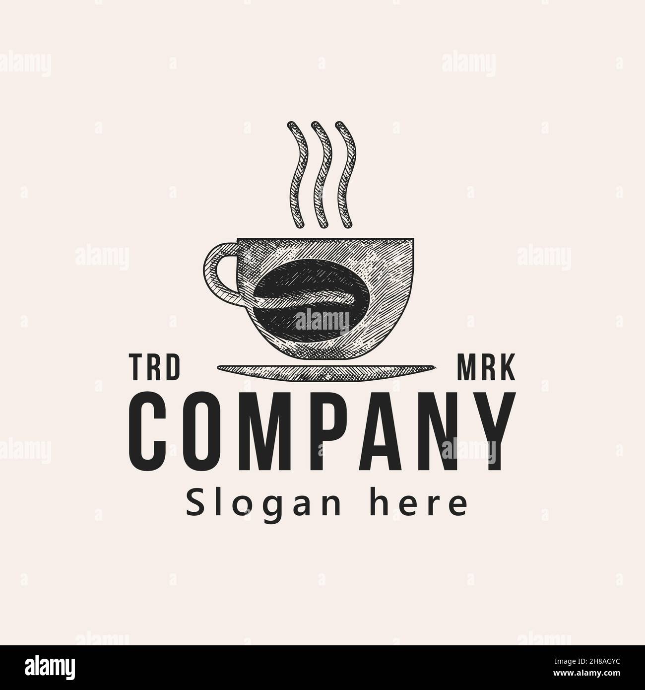 Coffee negative logo hi-res stock photography and images - Alamy