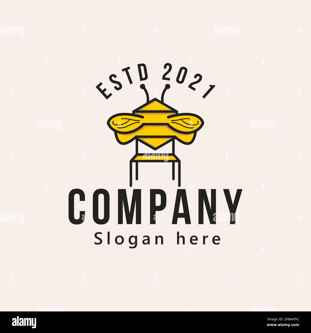vintage king chair logo design vector illustration isolated design ...