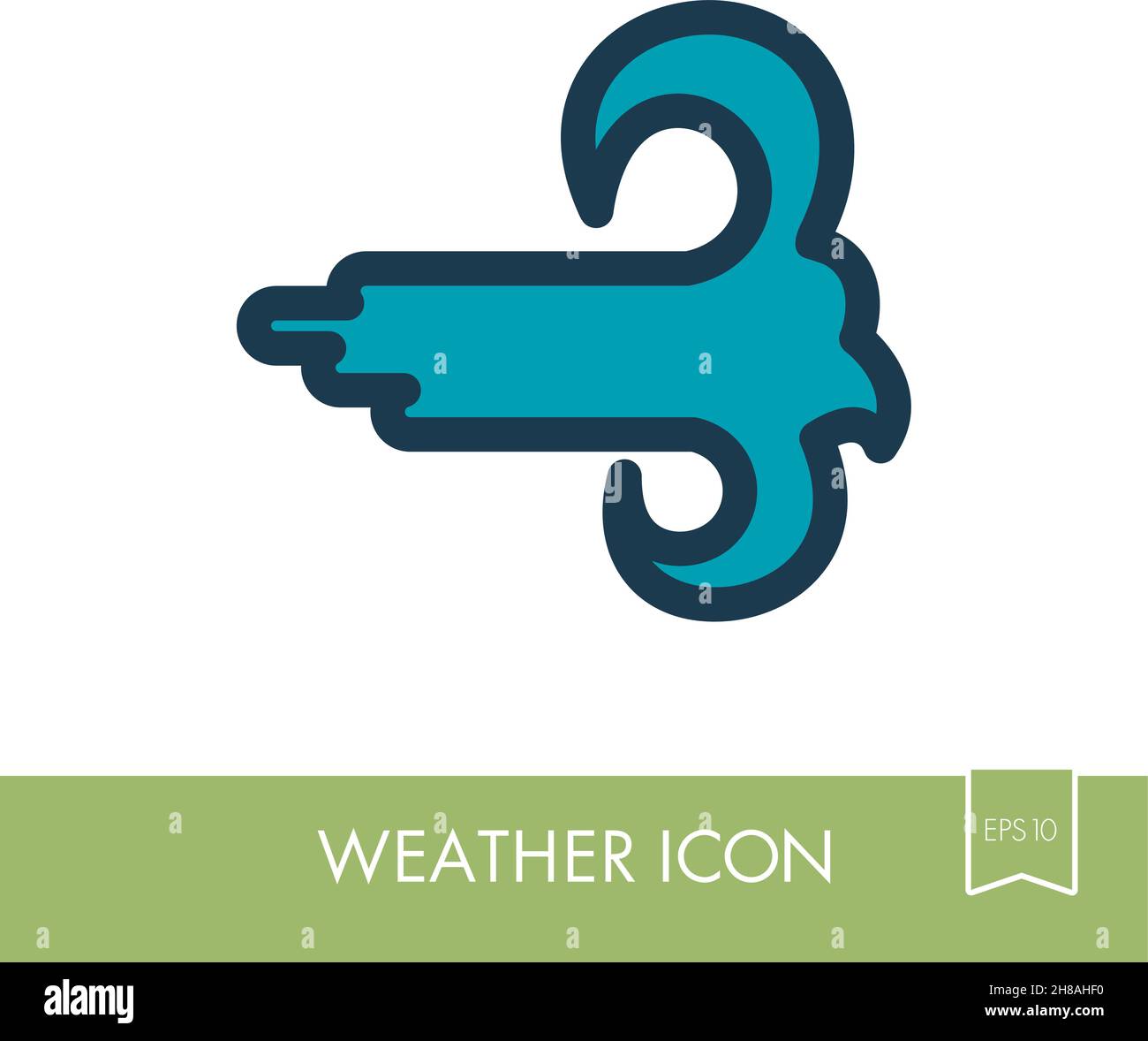 Wind outline icon. Meteorology. Weather. Vector illustration eps 10 ...