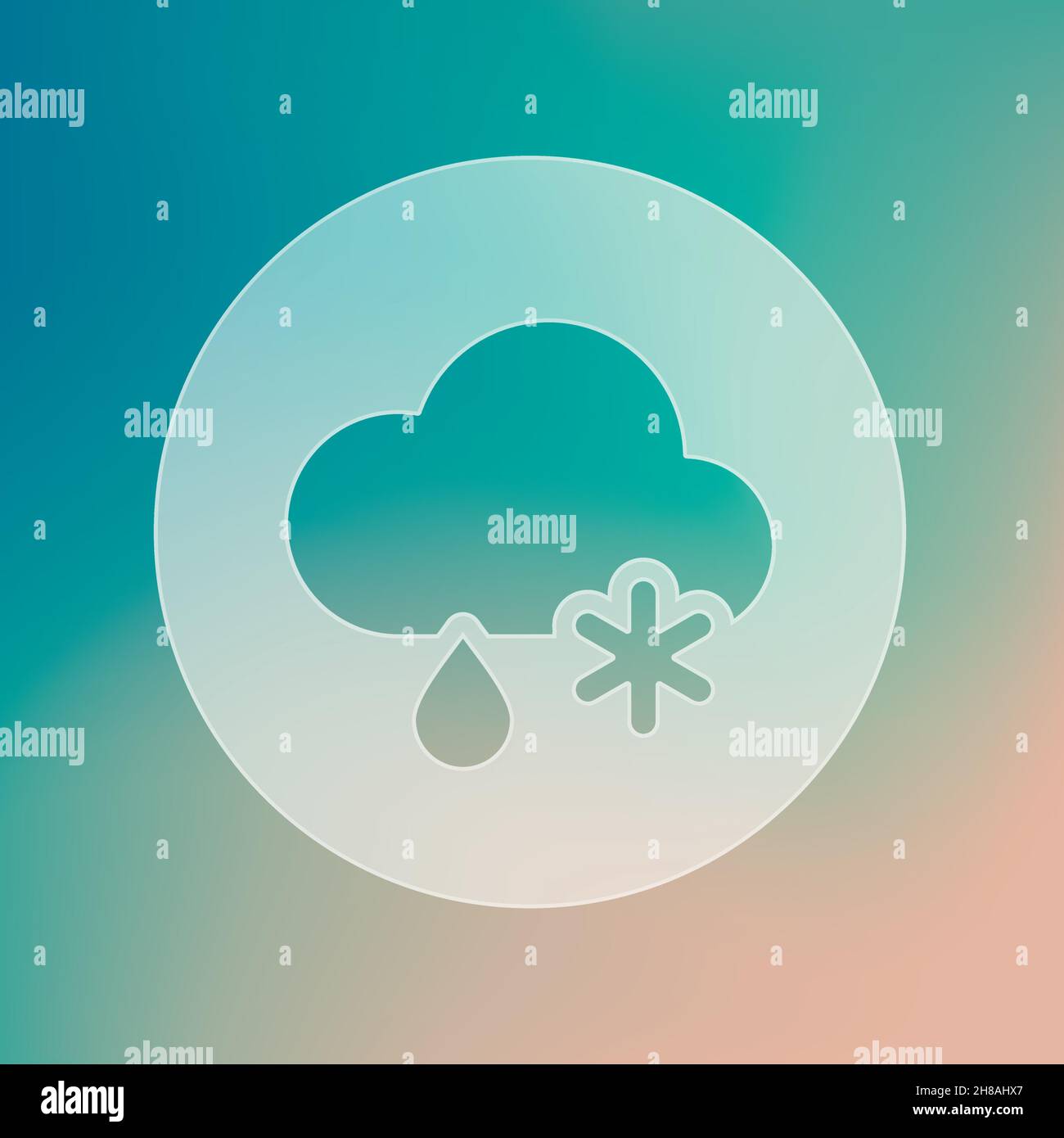 Cloud with Snow and Rain transparent icon. Meteorology. Weather. Vector ...