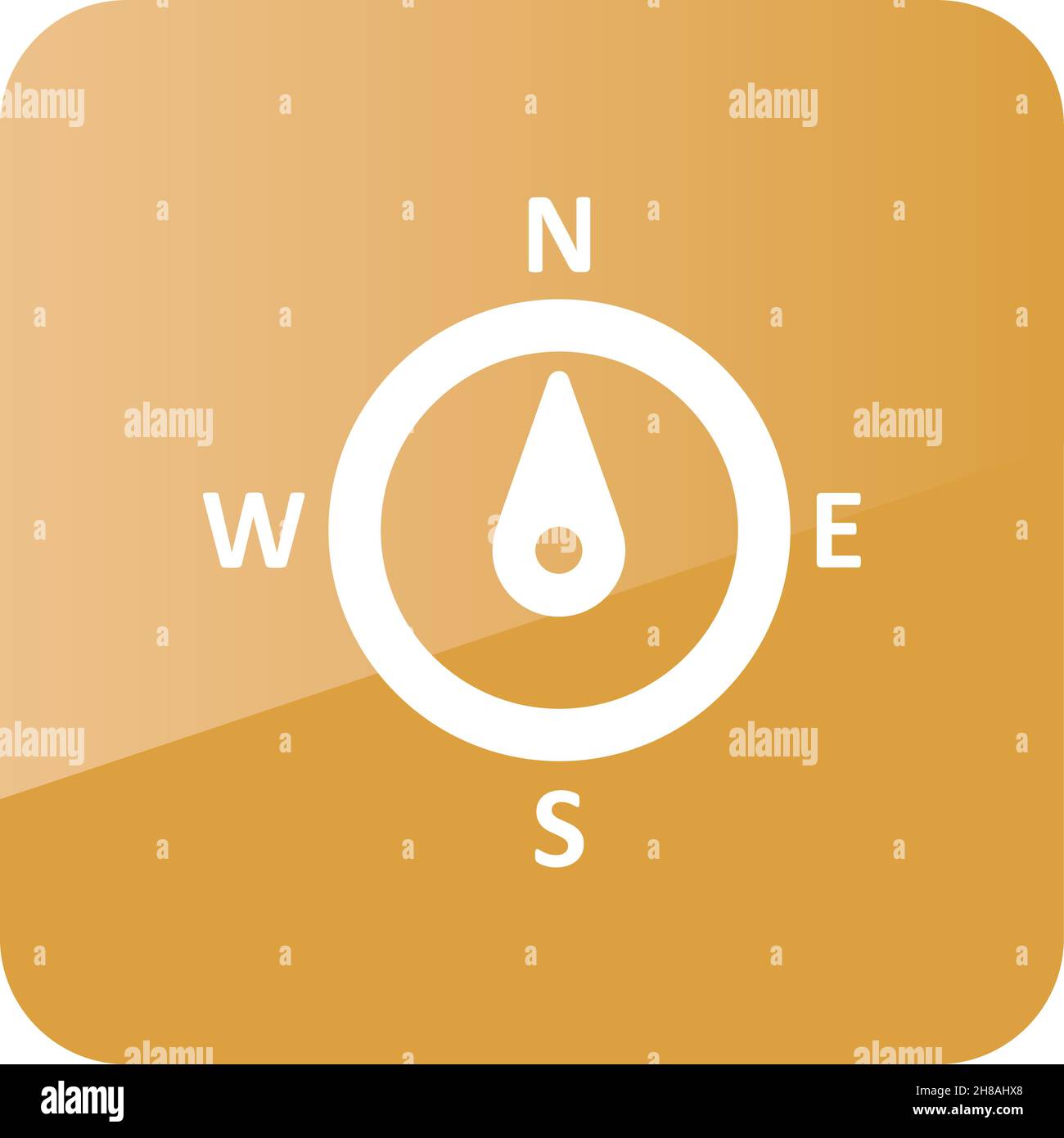 Compass wind rose outline icon. Direction north. Meteorology. Weather ...