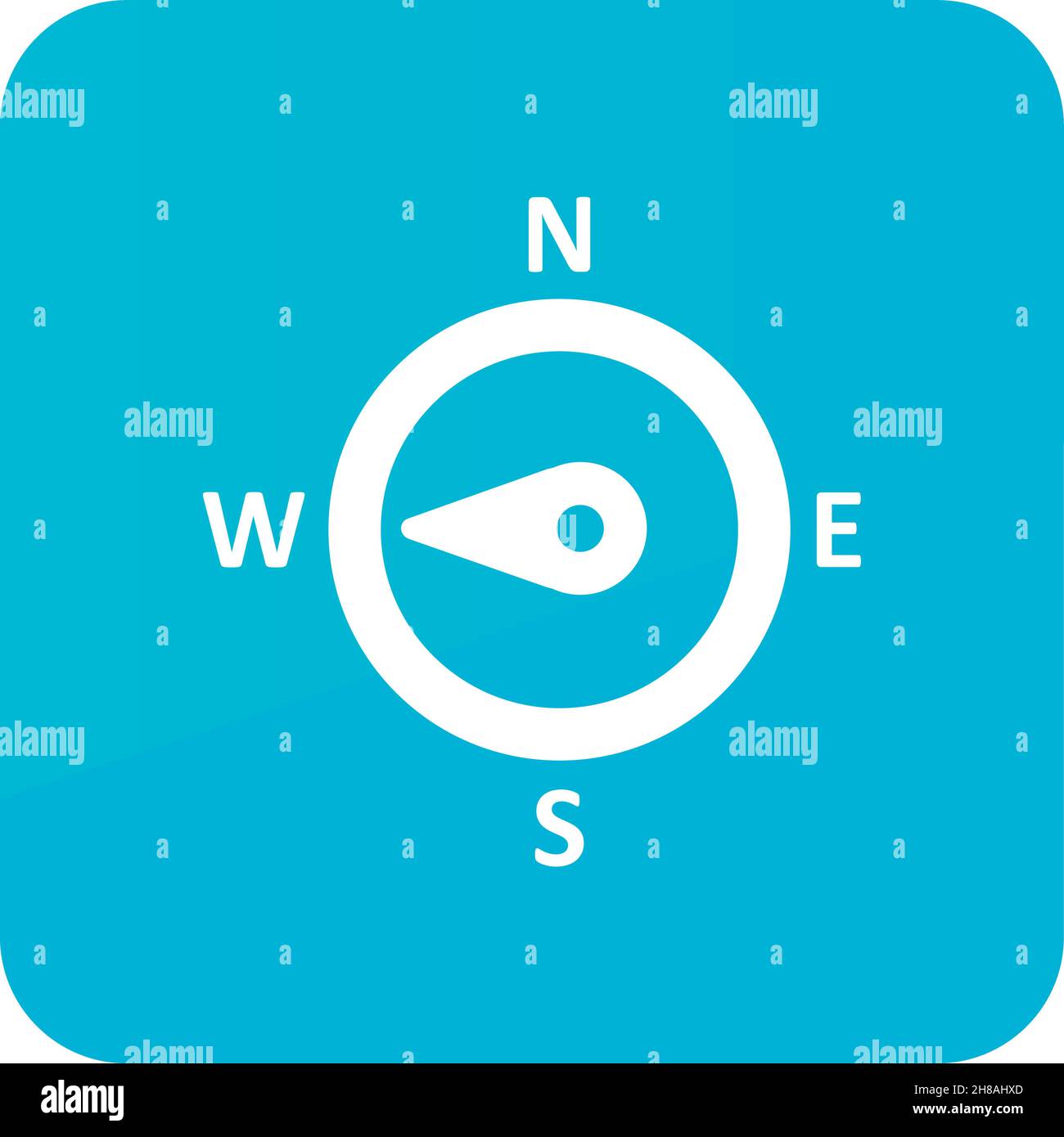 Compass wind rose outline icon. Direction west. Meteorology. Weather ...