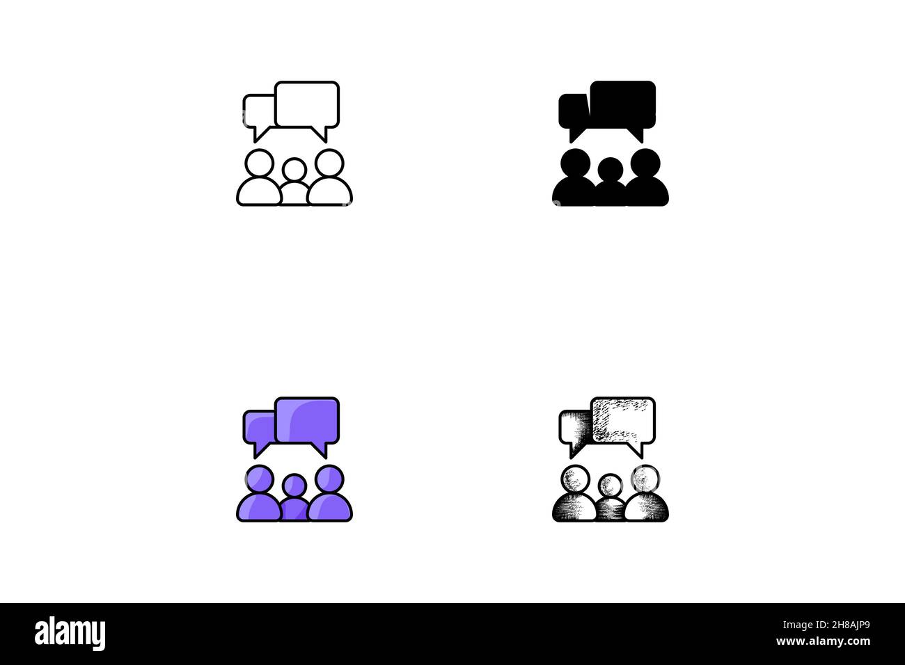 chat people isolated on white background, vector illustration Stock ...