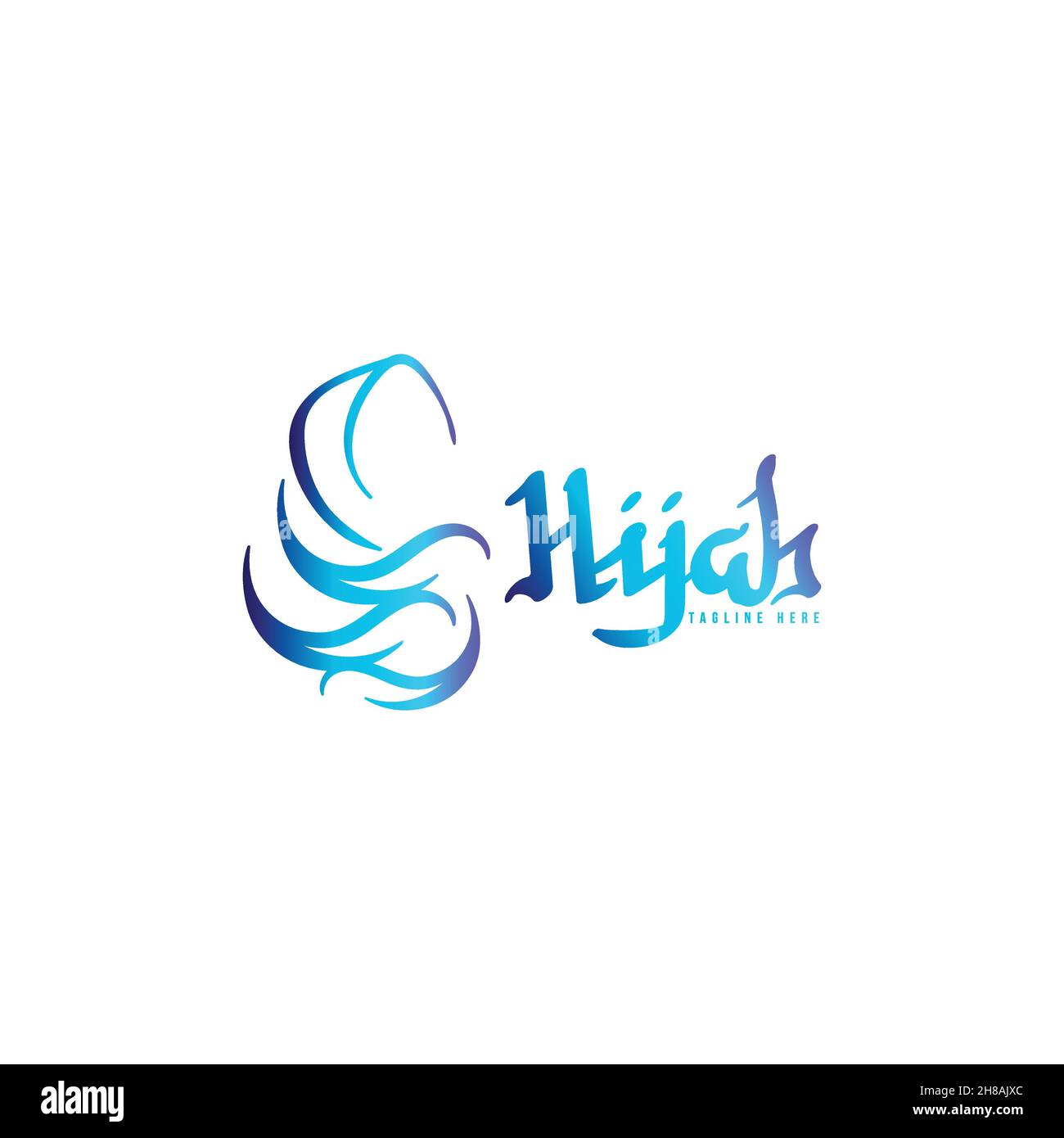 creative hijab blue color logo Ideas. Inspiration logo design. Template ...