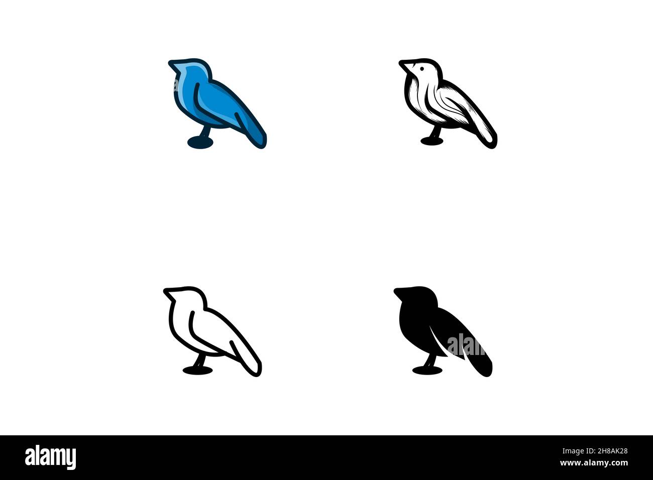 Set Bird Icon isolated on white background Stock Vector Image & Art - Alamy