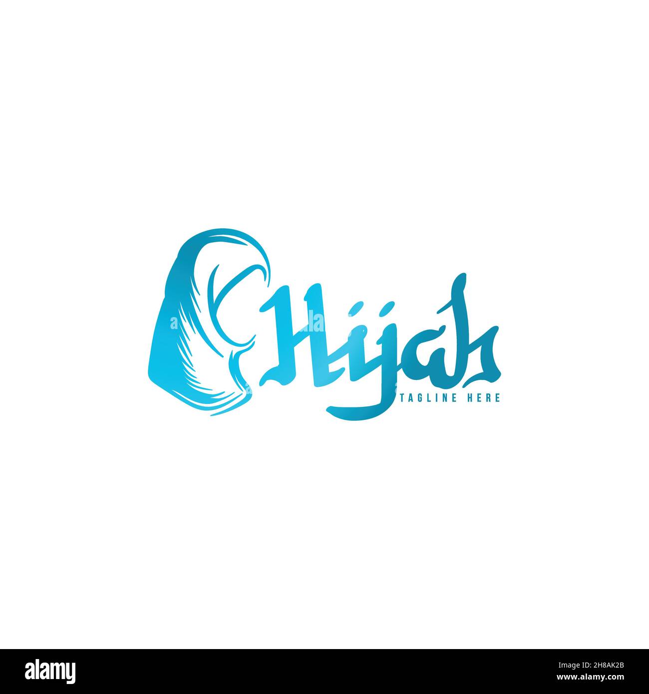 creative hijab blue color logo Ideas. Inspiration logo design. Template ...