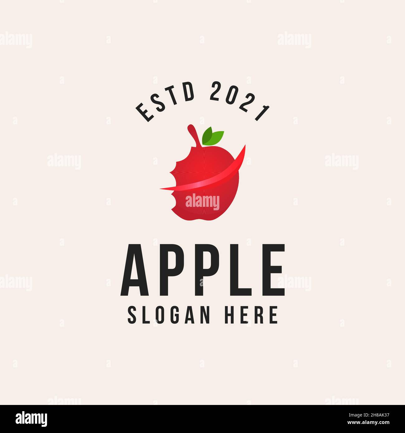 red apple logo design vector illustration isolated Stock Vector Image ...