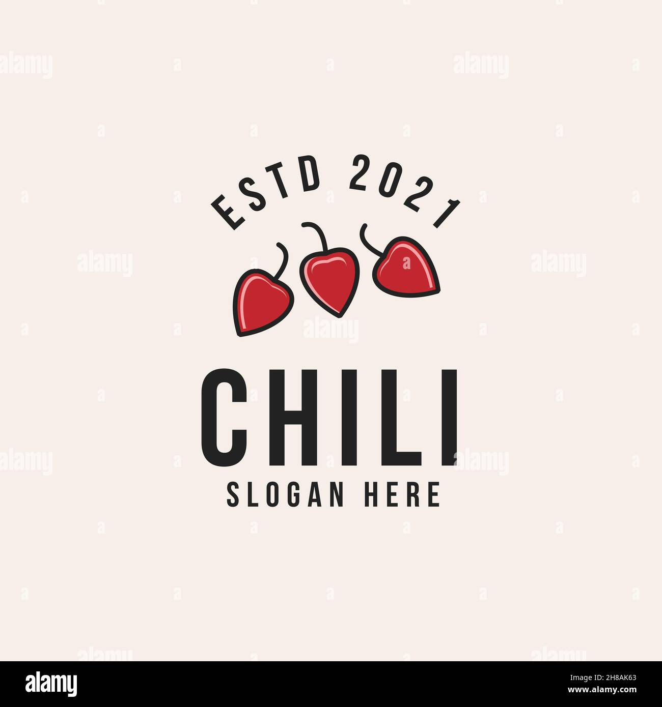 chili logo design vector illustration Stock Vector Image & Art - Alamy