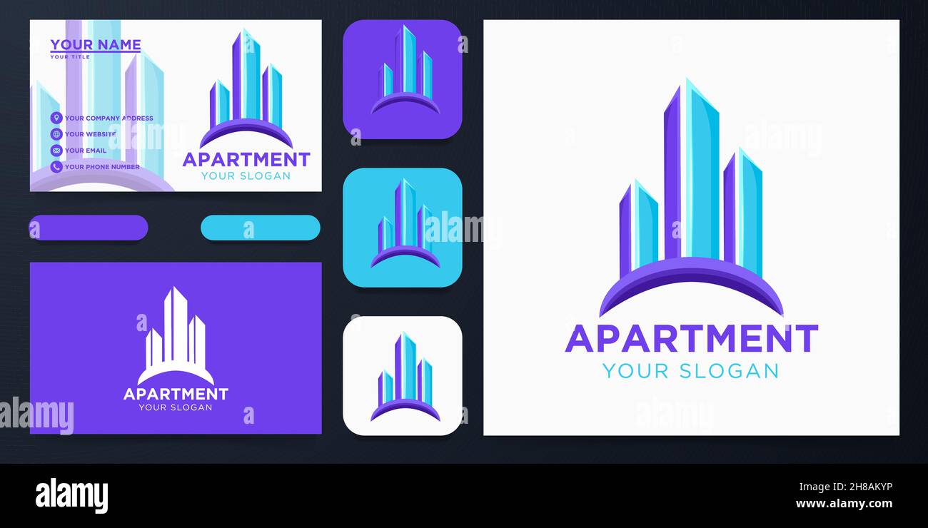 Apartment, Town Building Logo Design Stock Vector Image & Art - Alamy