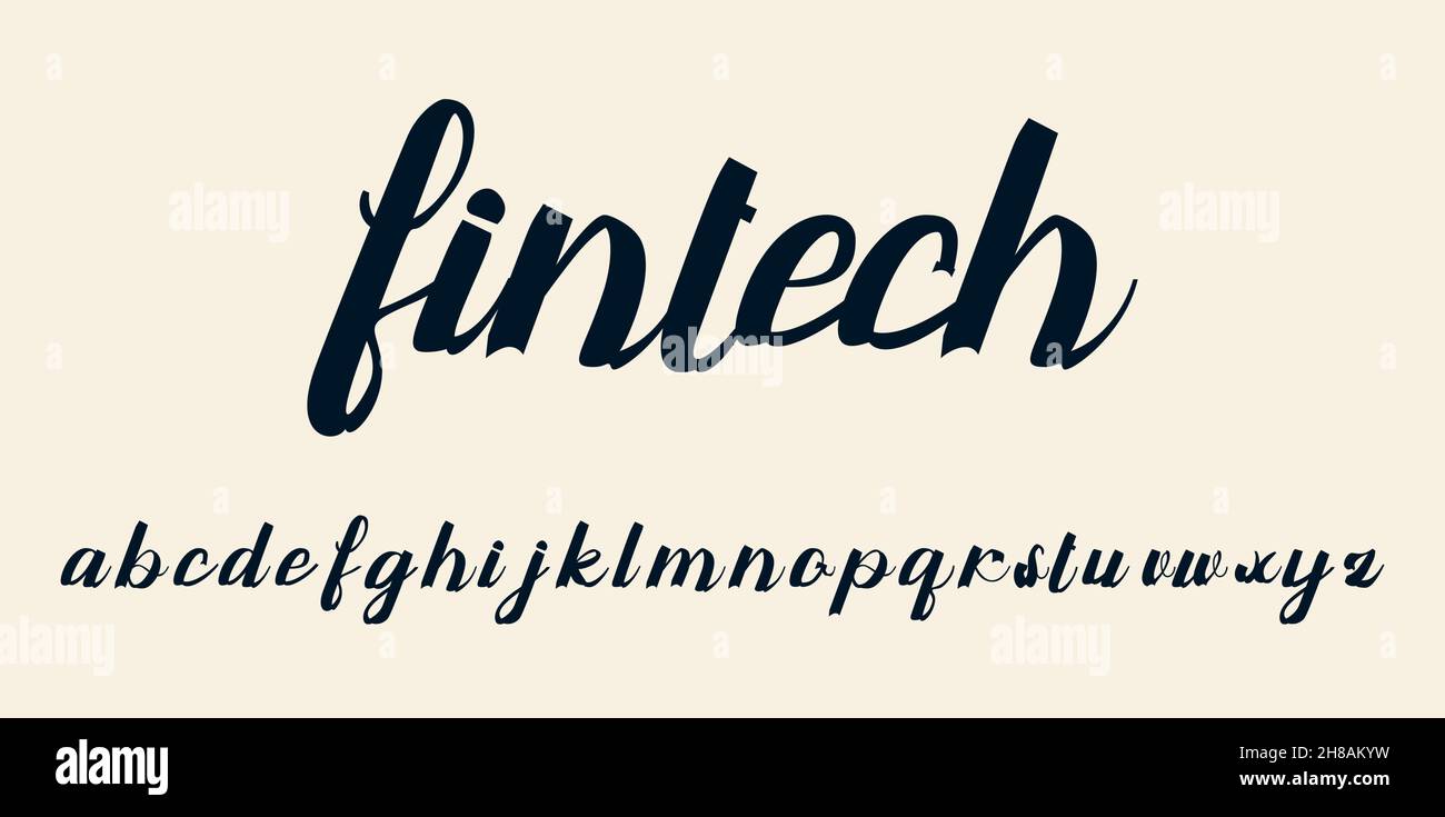 Vintage Script Alphabet Font vector illustration isolated Background ...