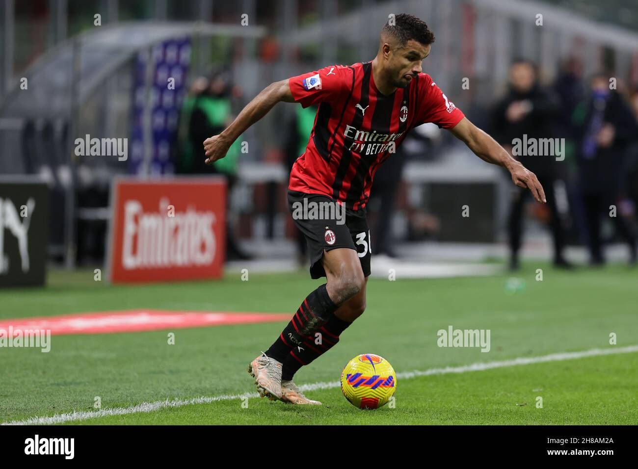 Junior Messias of AC Milan in action during the Serie A 2021/22 ...