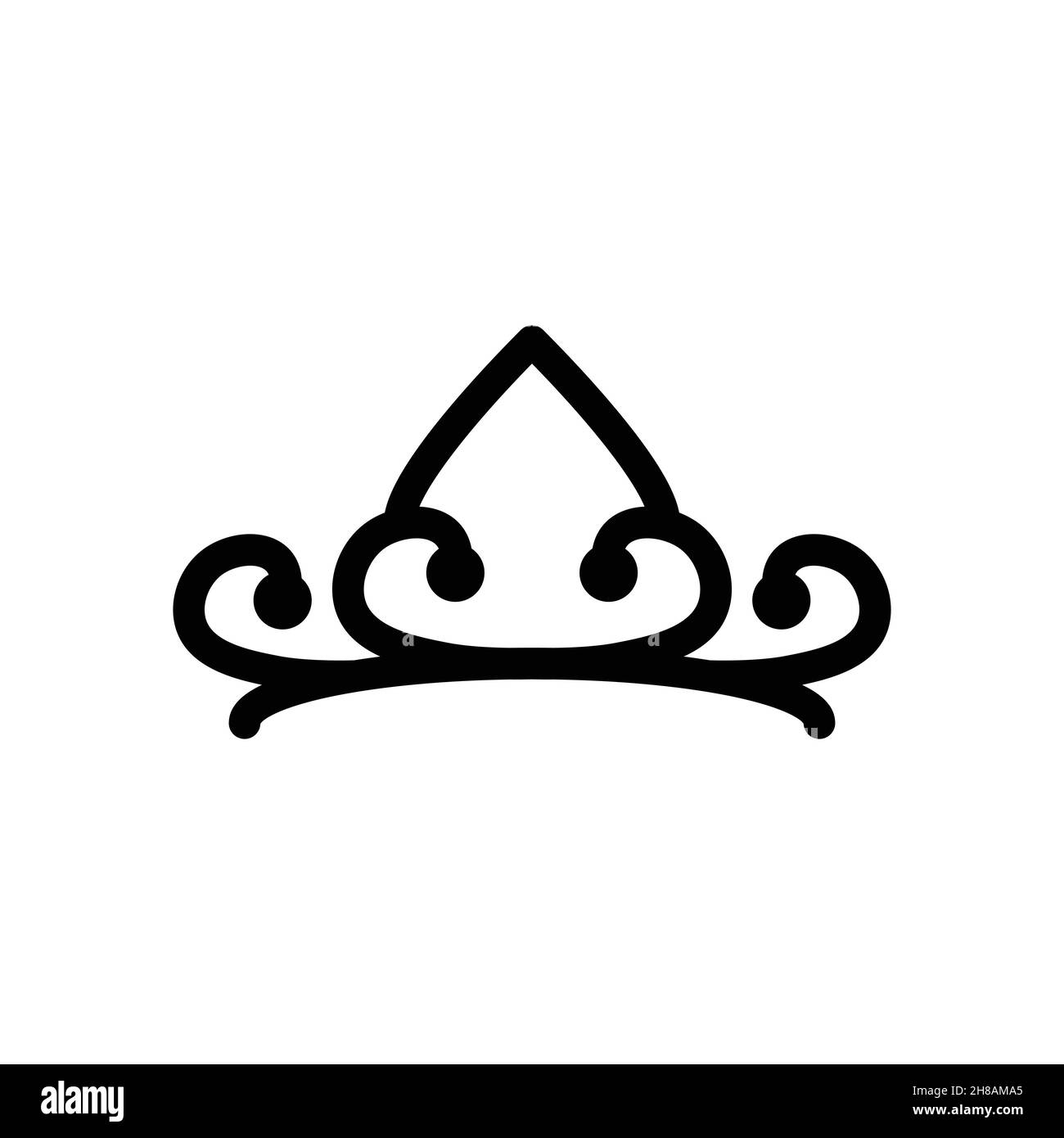 Simple and creative golden crown logo Black and White Stock Photos ...