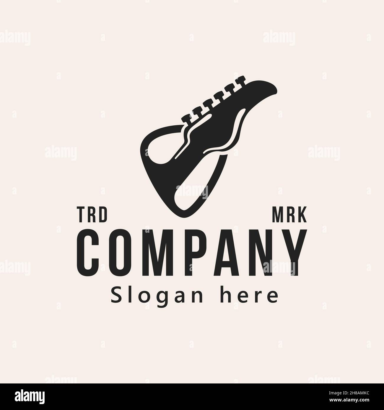 guitar logo design, vector illustration Stock Vector Image & Art - Alamy