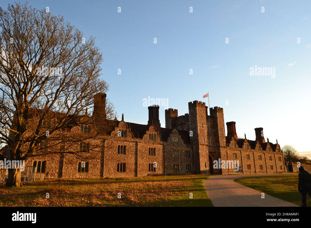 The medieval/Tudor facade of Knole House, Sevenoaks, Kent, England ...