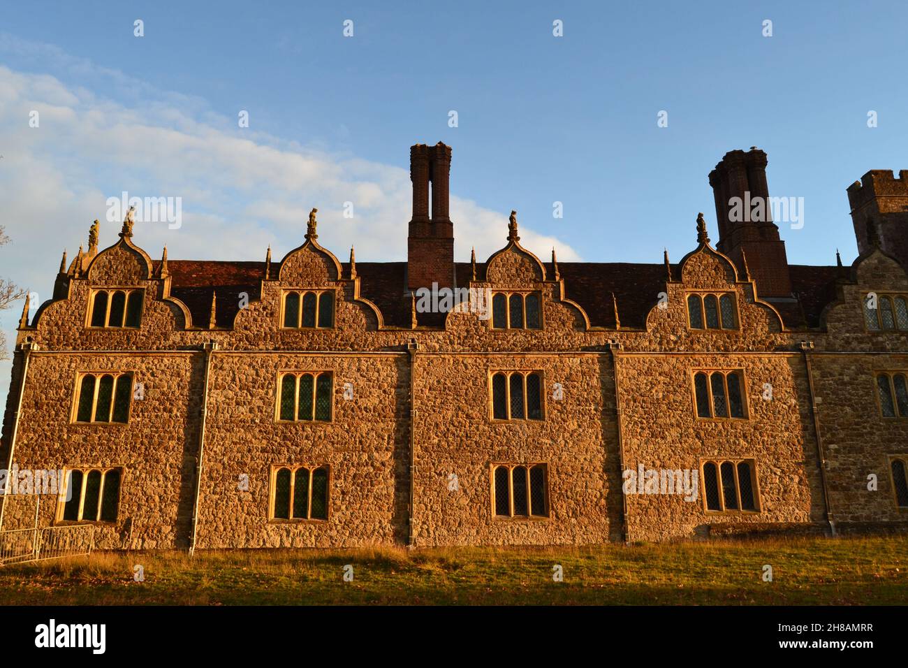 The medieval/Tudor facade of Knole House, Sevenoaks, Kent, England ...