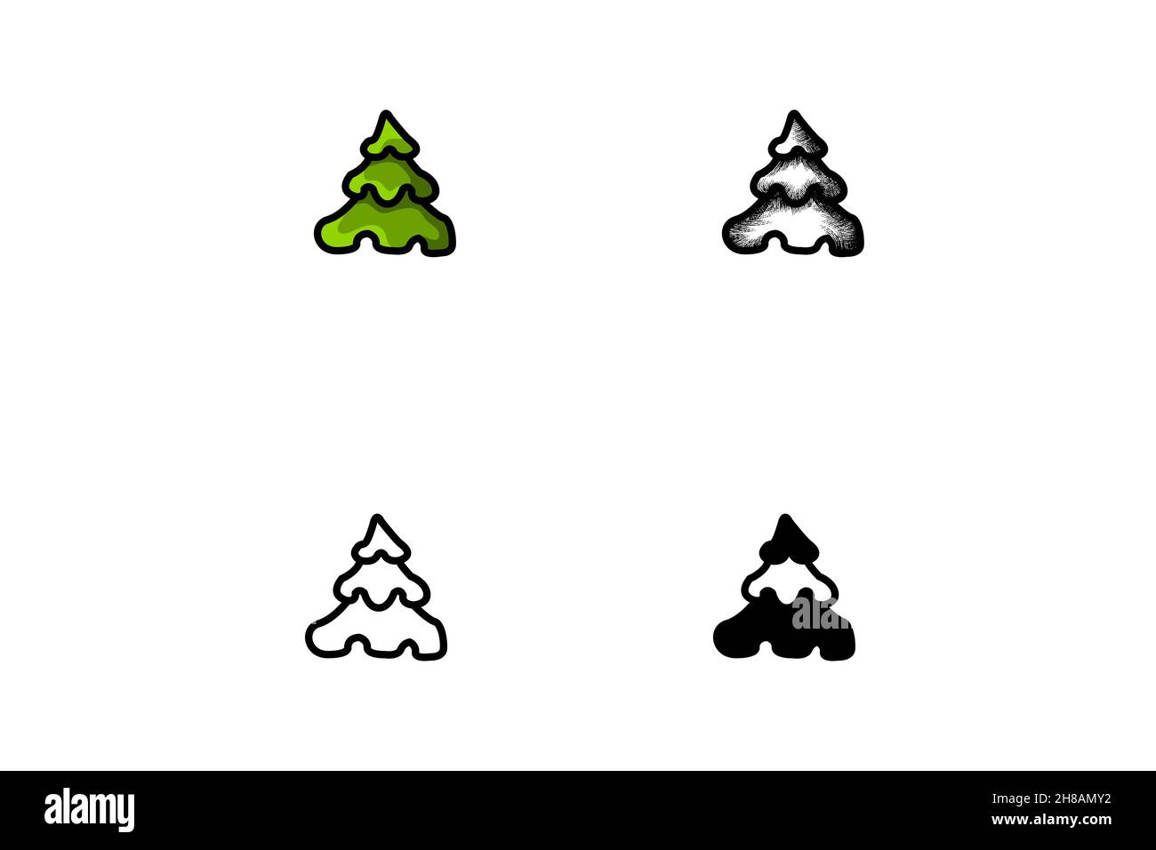 Christmas Tree Template Vector Design. vector illustration Stock Vector ...