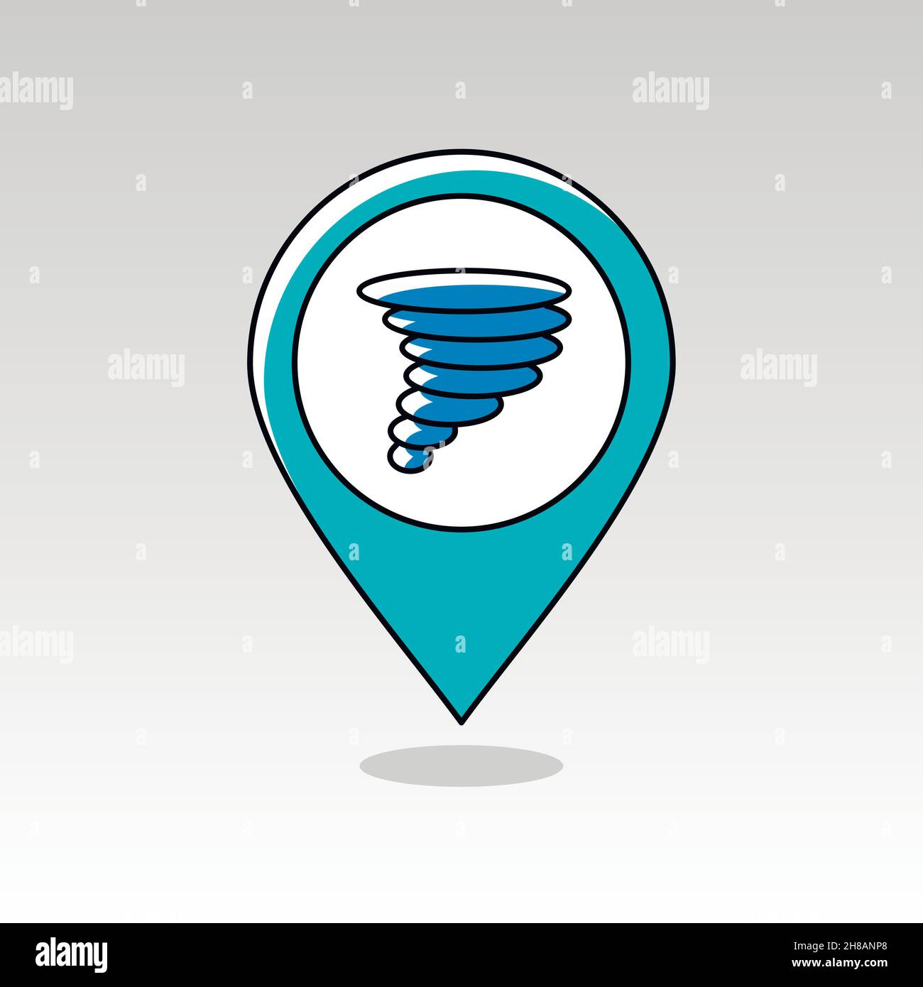 Hurricane Symbol On Weather Map