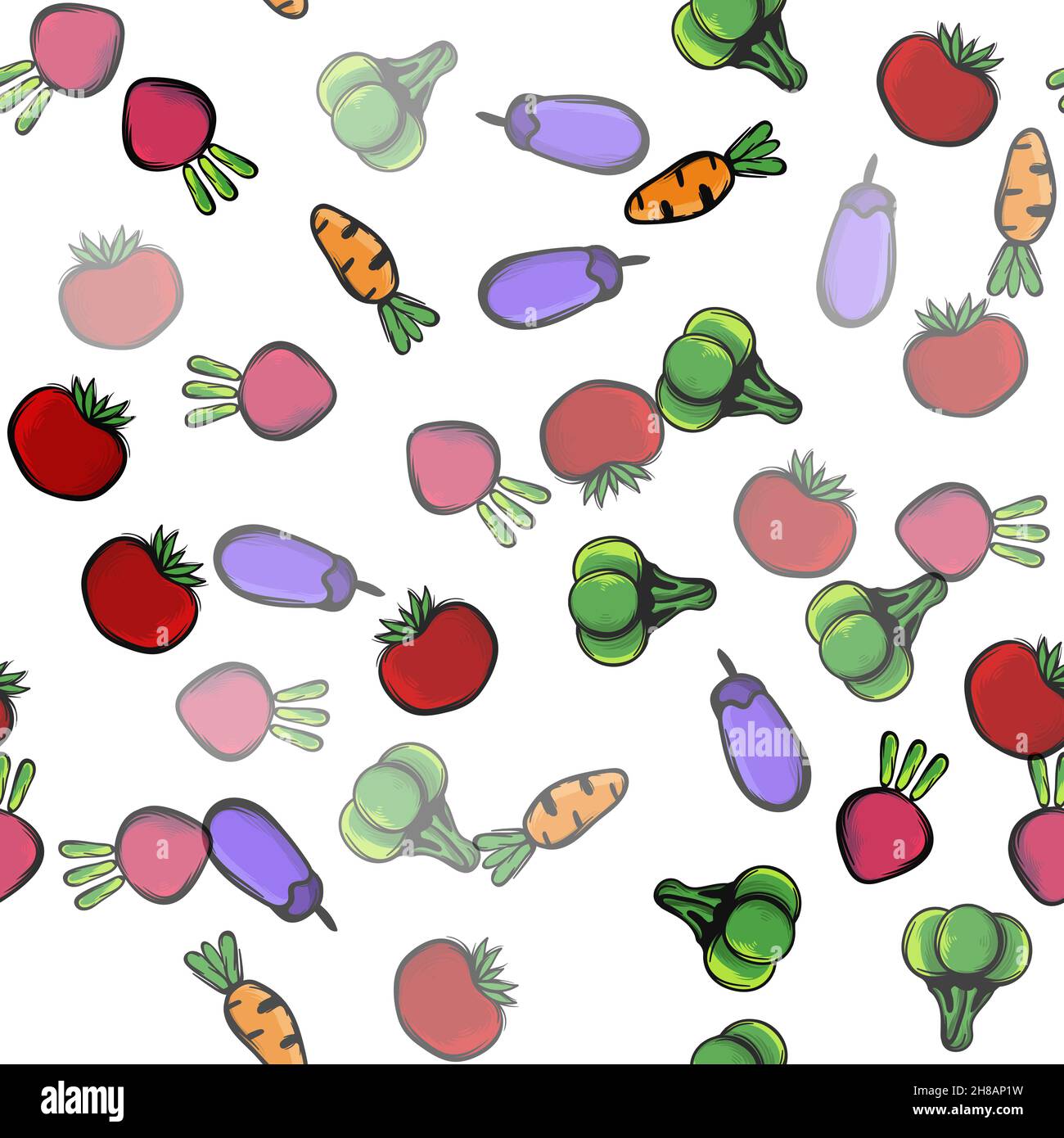 vegetables pattern, vector illustration Stock Vector Image & Art - Alamy