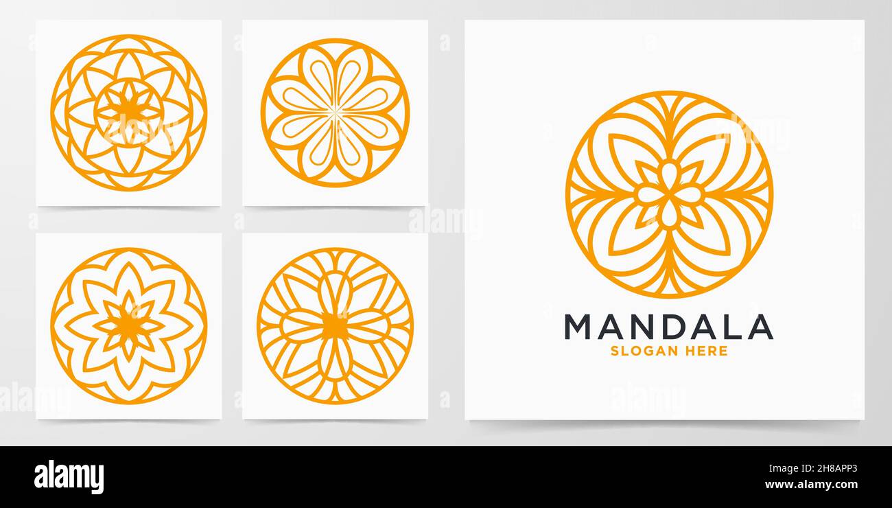 Set Decorative Mandala Logo Stock Vector Image & Art - Alamy