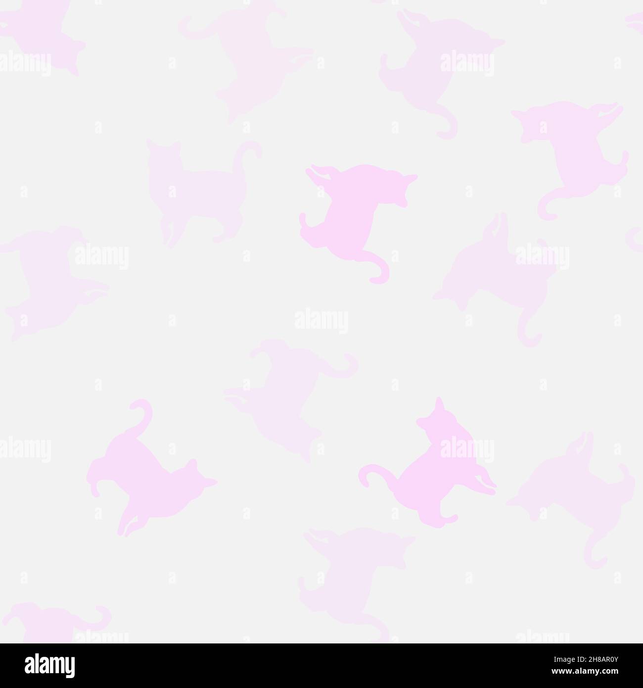 cute abstract cat pattern, vector illustration Stock Vector Image & Art ...