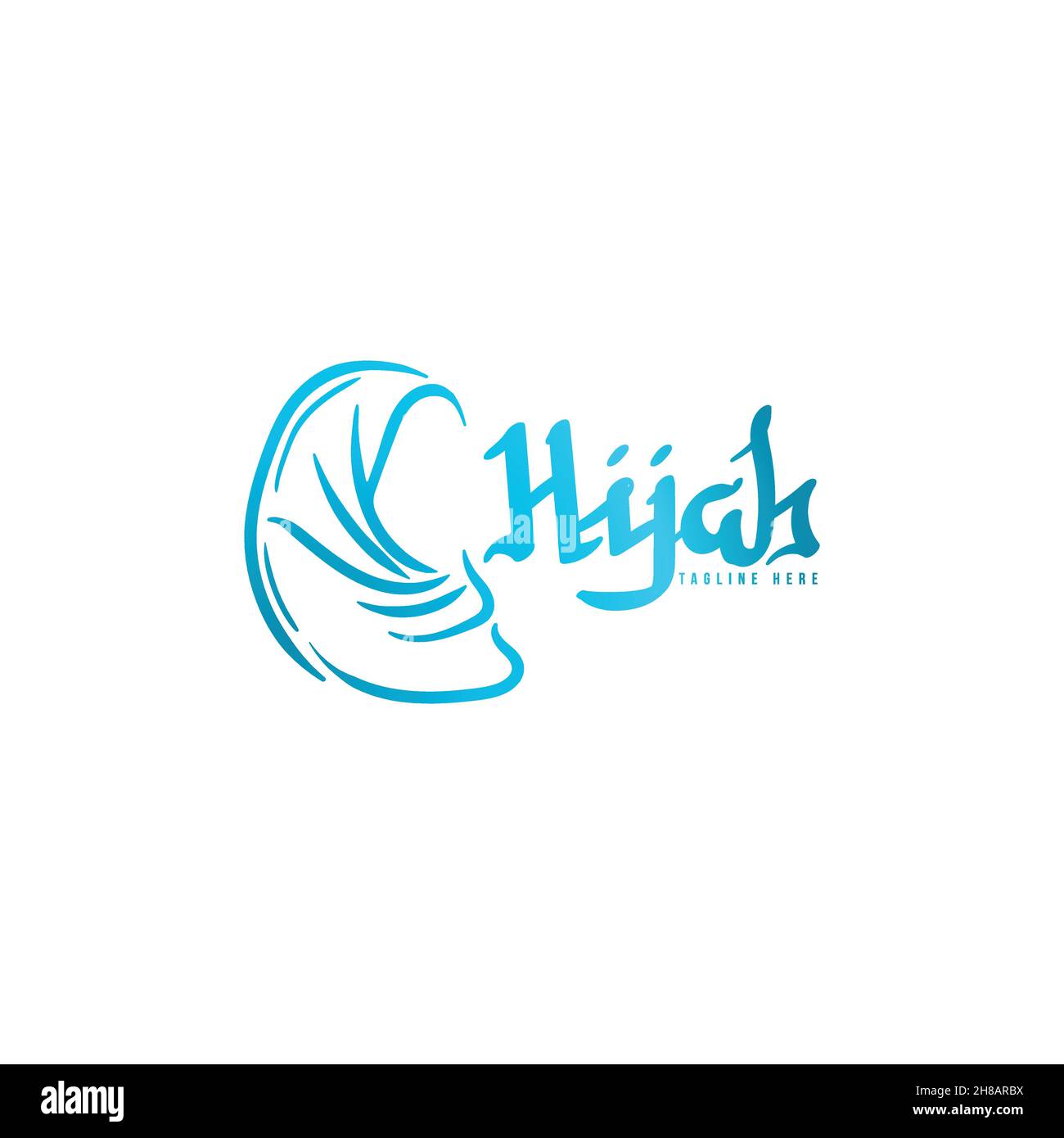 creative hijab blue color logo Ideas. Inspiration logo design. Template ...