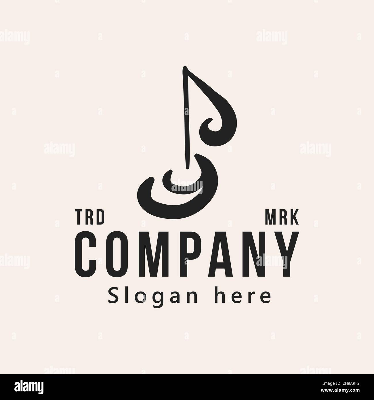 musical note logo design, vector illustration Stock Vector Image & Art ...