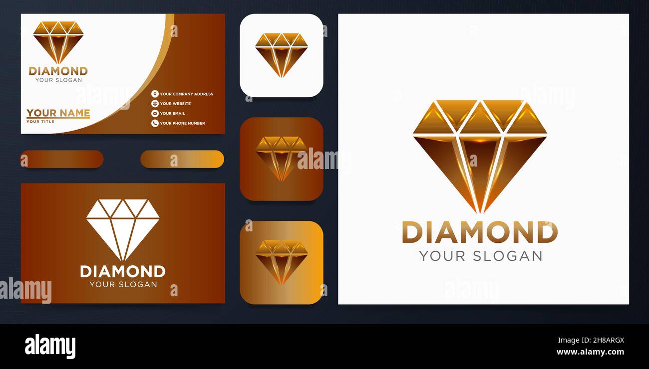Diamond Logo Design Vector Illustration Stock Vector Image & Art - Alamy