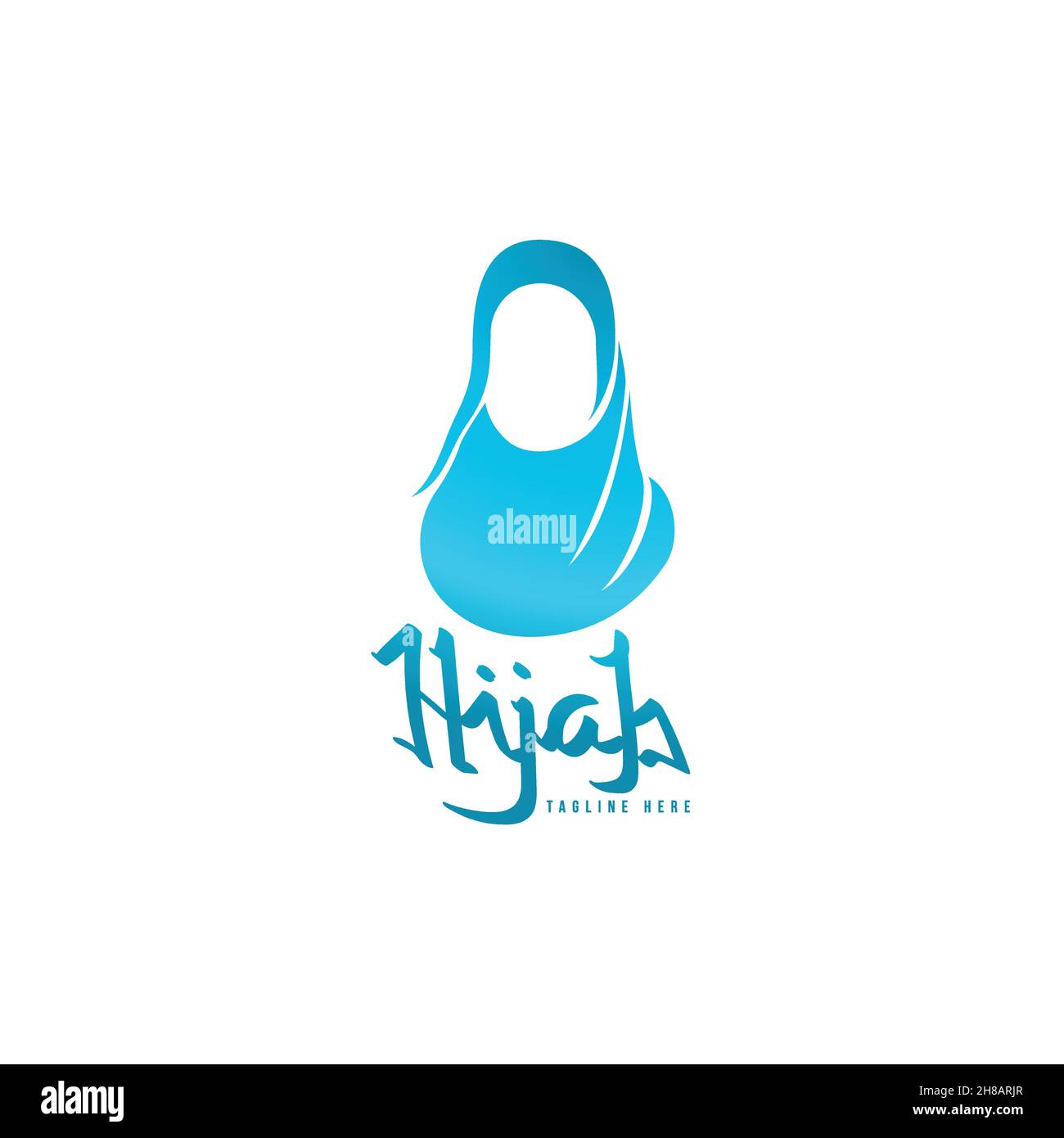 creative hijab blue color logo Ideas. Inspiration logo design. Template ...