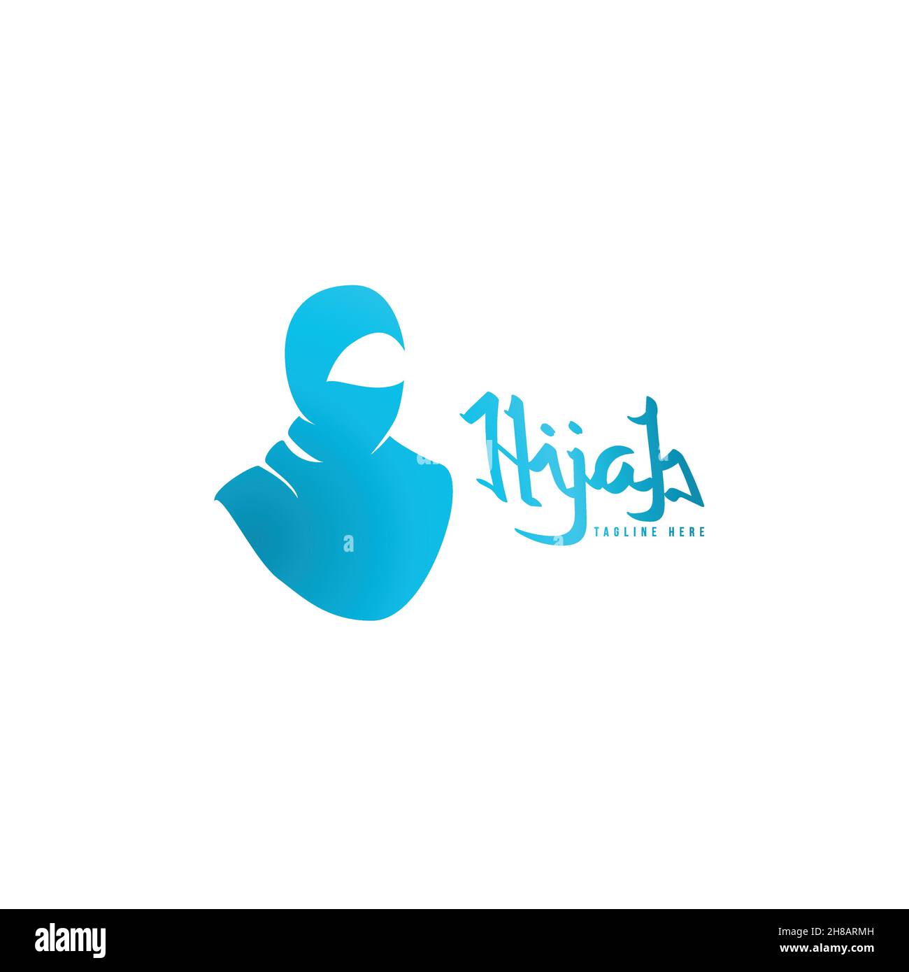 creative hijab blue color logo Ideas. Inspiration logo design. Template ...
