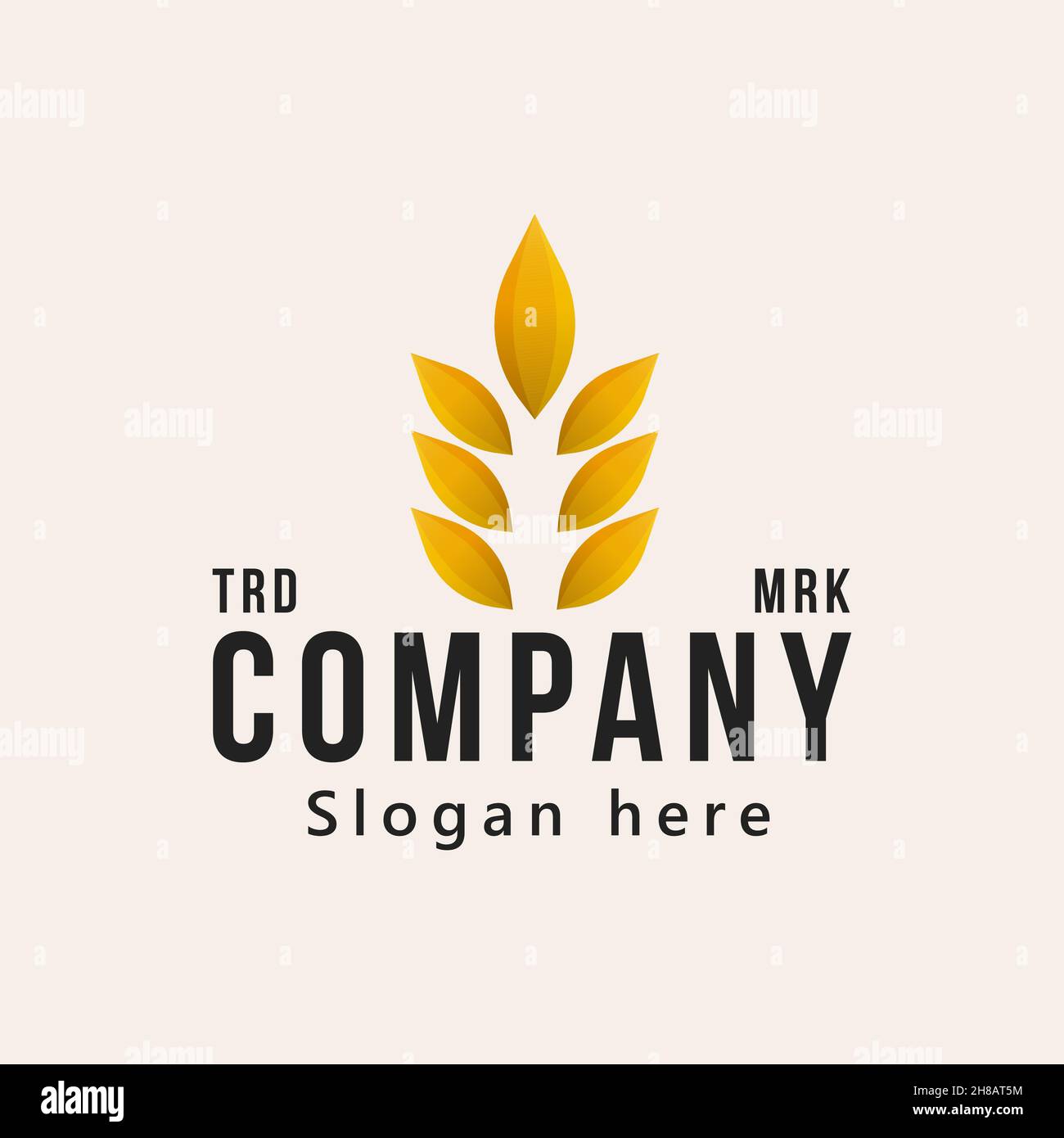 simple wheat / grain vector icon logo design Stock Vector Image & Art ...