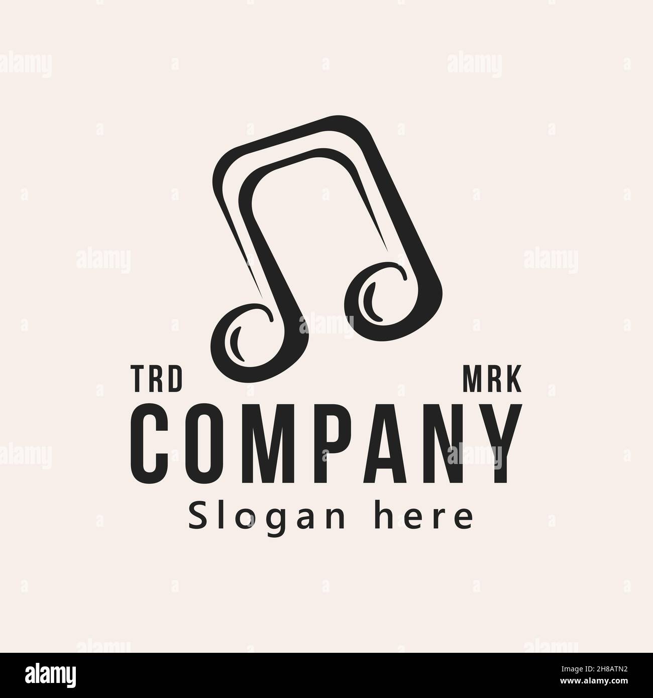 musical note logo design, vector illustration Stock Vector Image & Art ...