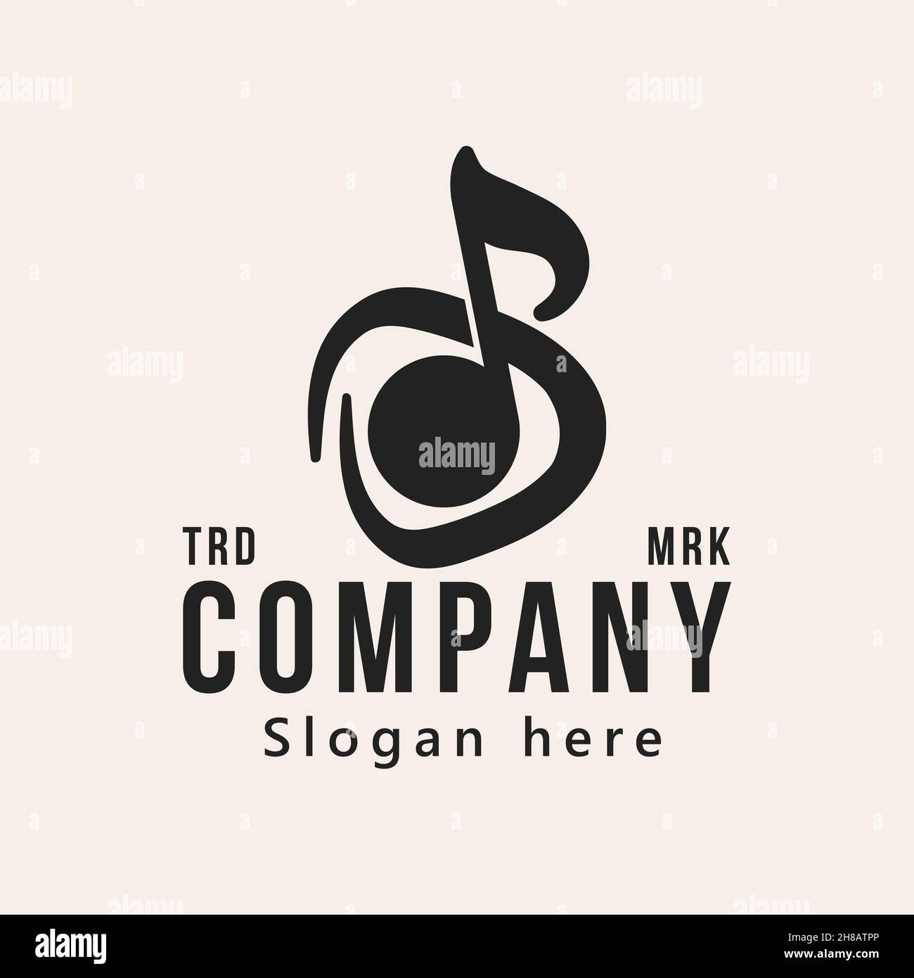 musical note logo design, vector illustration Stock Vector Image & Art ...
