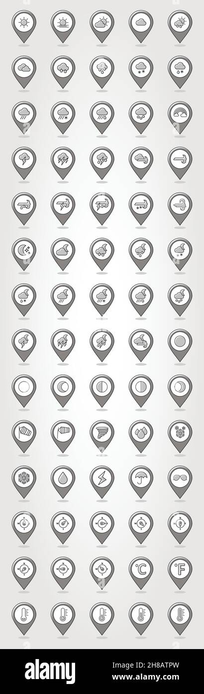 Sunny weather forecast map Stock Vector Images - Alamy