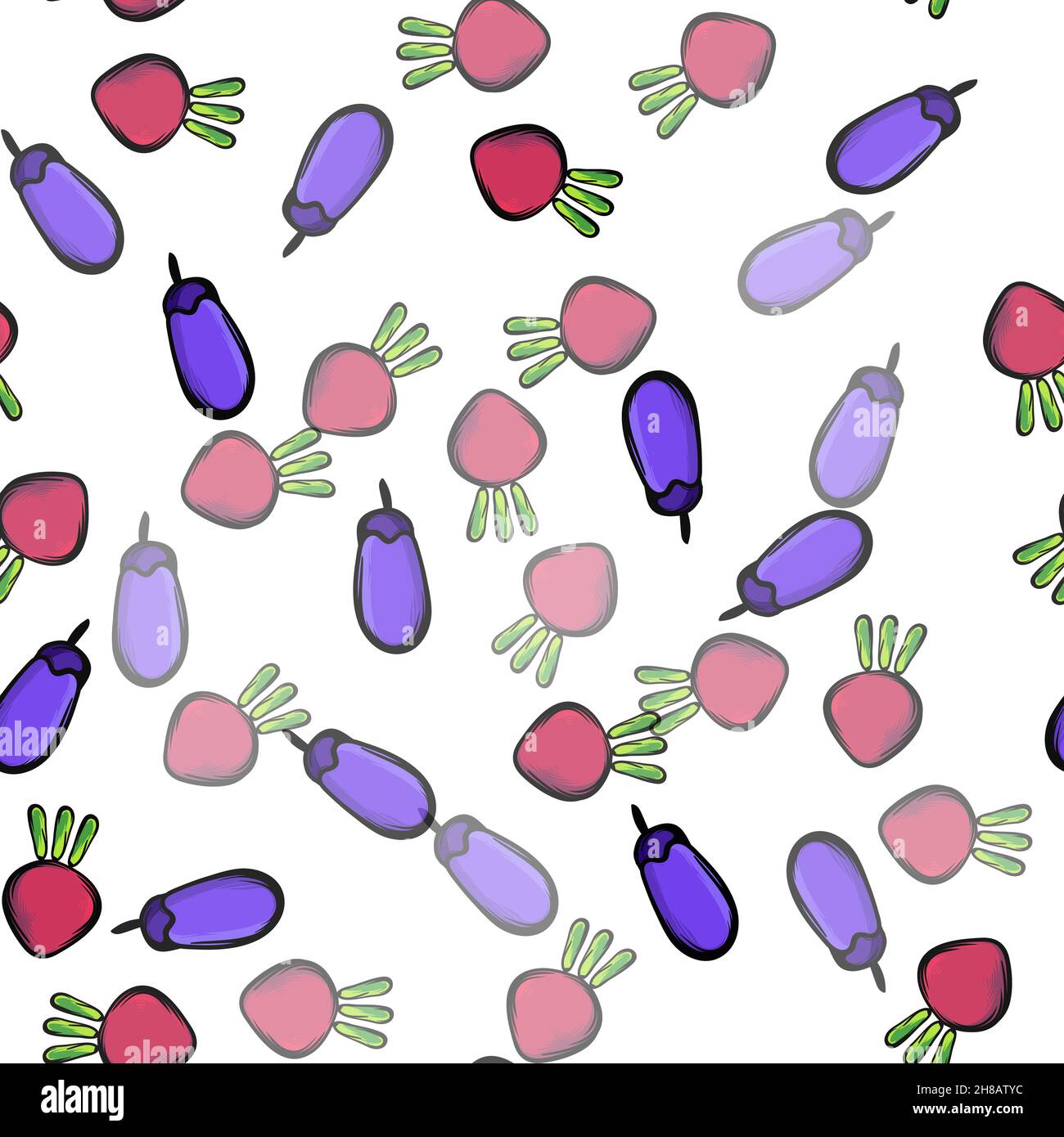 vegetables pattern, vector illustration Stock Vector Image & Art - Alamy