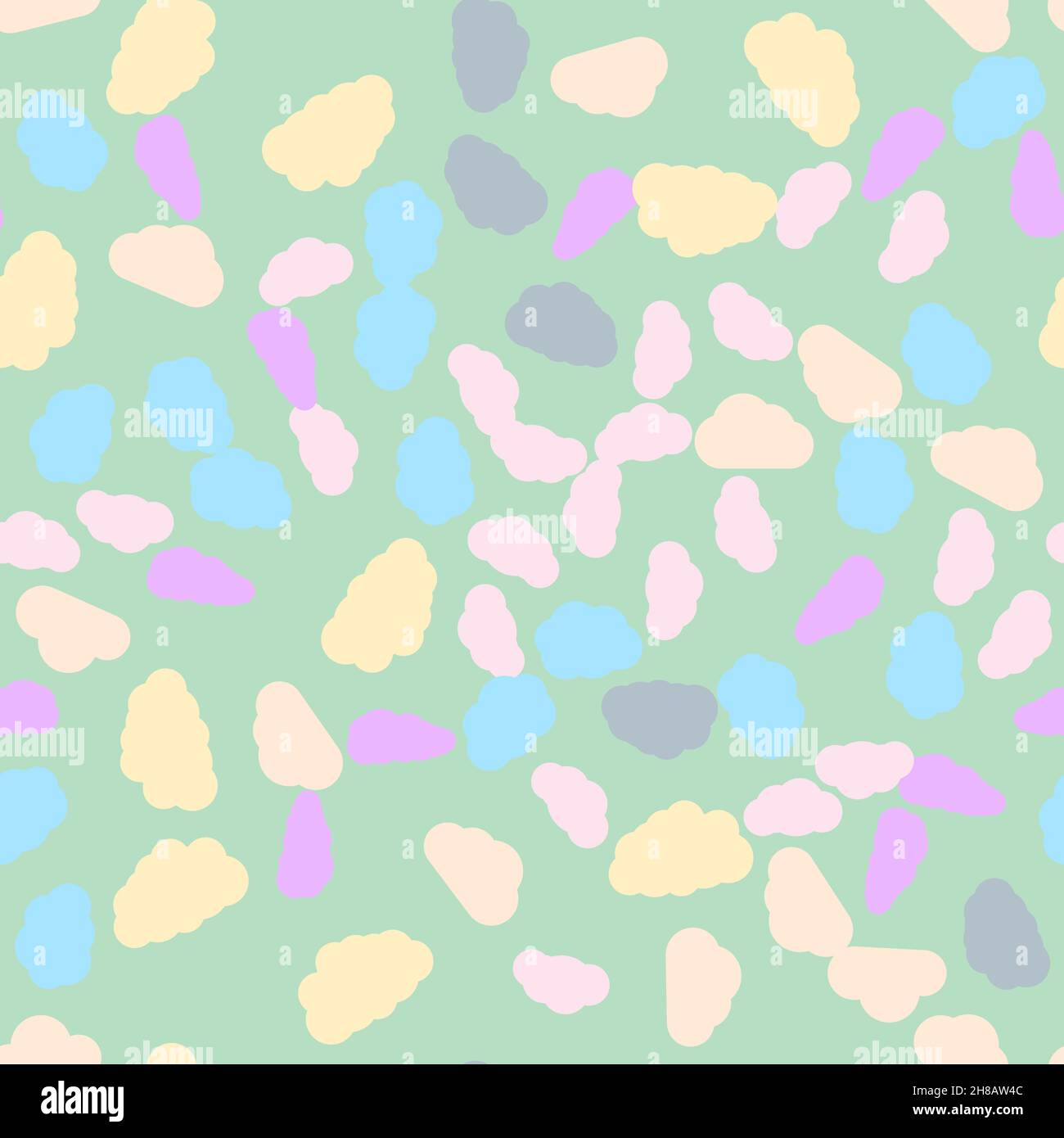 cloud pattern, children, on pastel background Stock Vector Image & Art ...