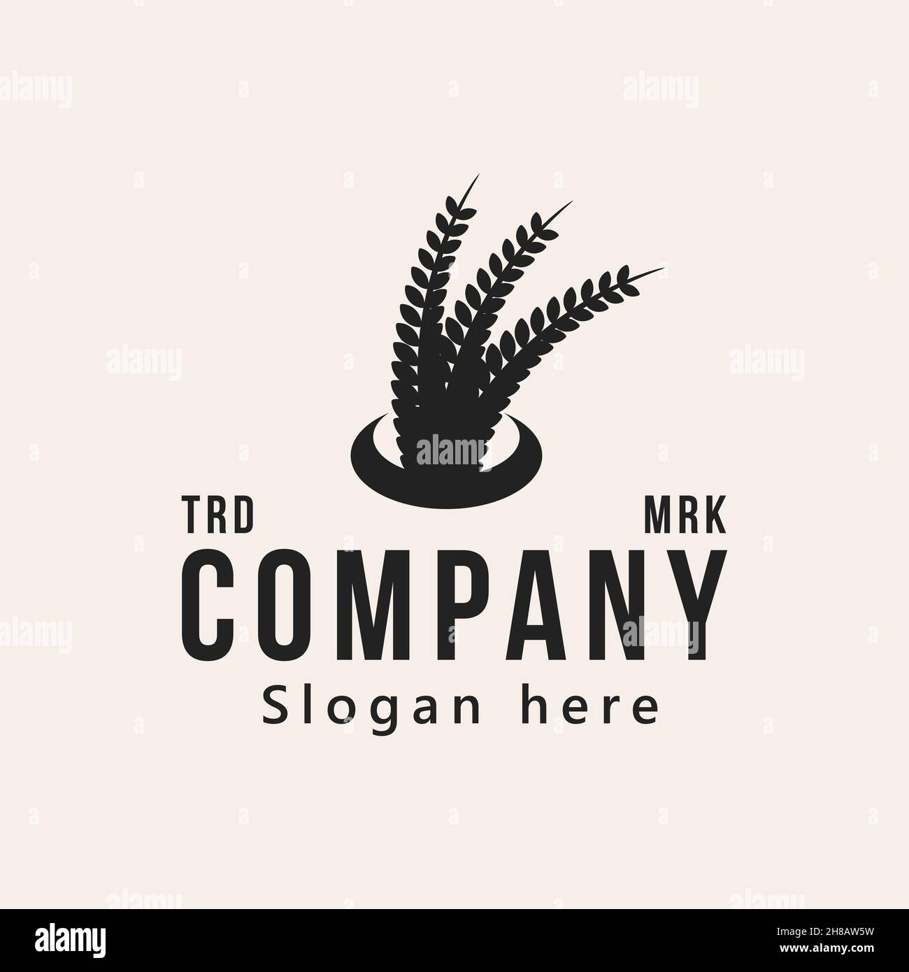 simple wheat / grain vector icon logo design Stock Vector Image & Art ...