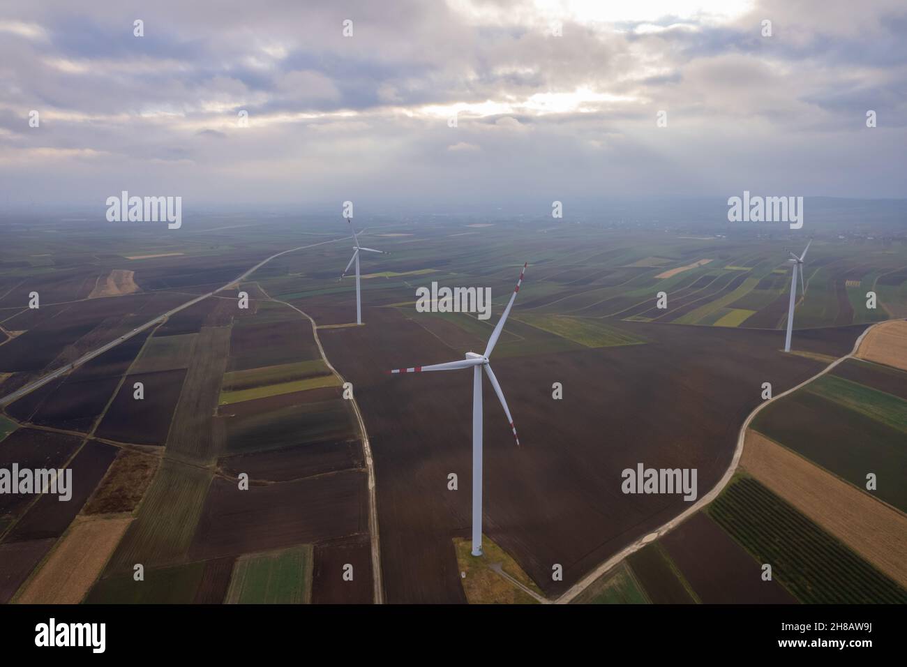 Aerial footage of wind turbine hi-res stock photography and images - Alamy
