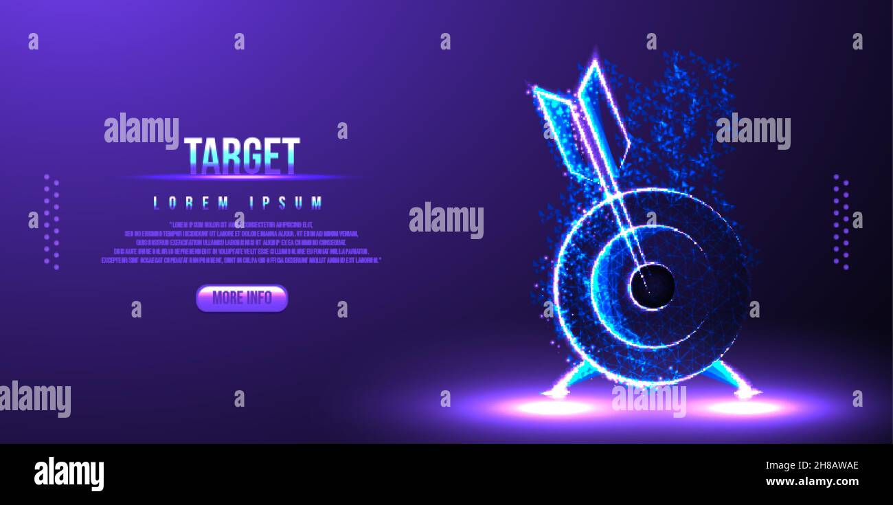 target bulls eye low poly wireframe Stock Vector Image & Art - Alamy