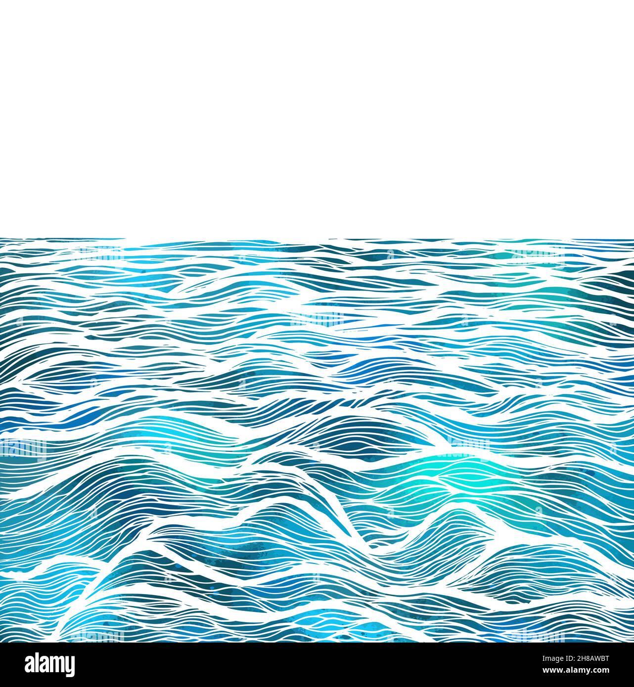 Sea graphic waves. Vector illustration Stock Vector Image & Art - Alamy