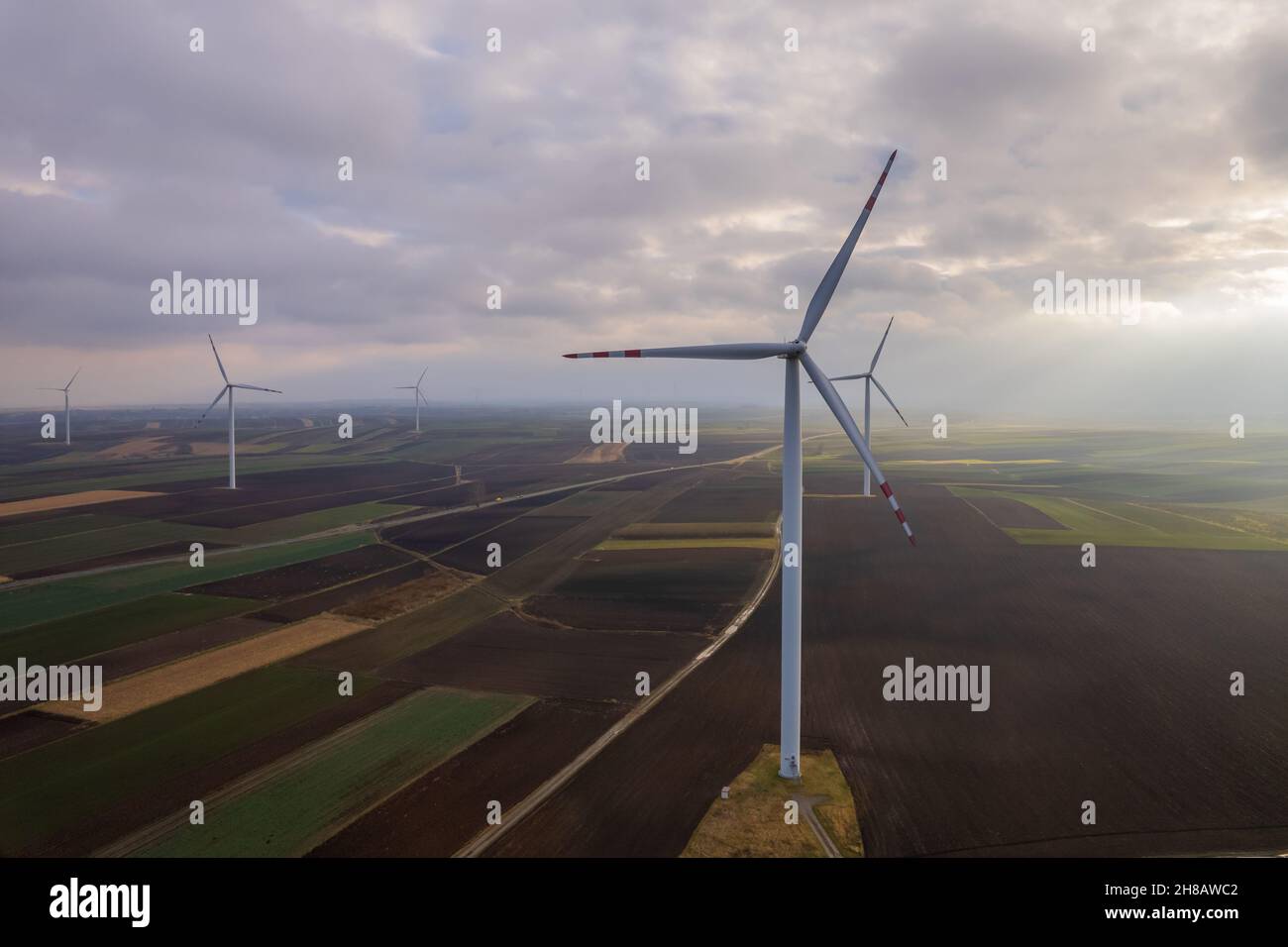 Aerial footage of wind turbine hi-res stock photography and images - Alamy