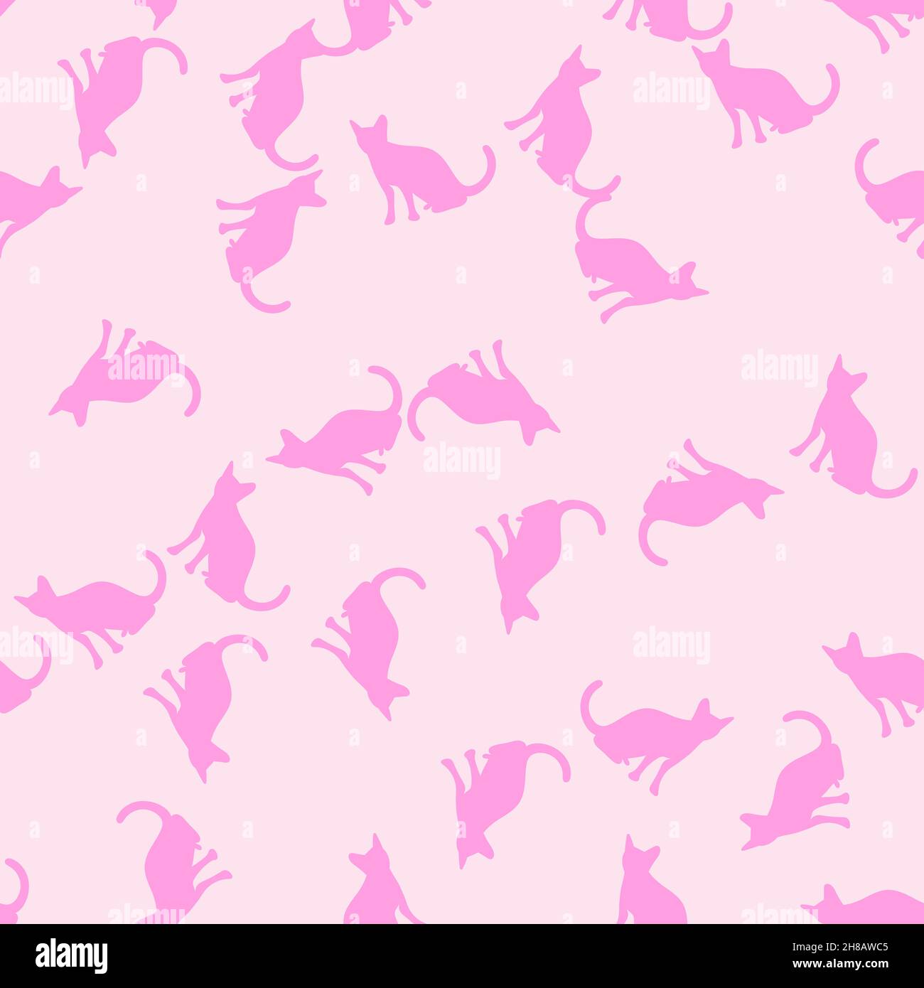 cute abstract cat pattern, vector illustration Stock Vector Image & Art ...