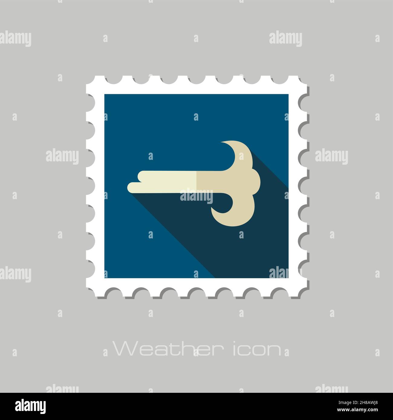 Wind flat stamp. Meteorology. Weather. Vector illustration eps 10 Stock ...