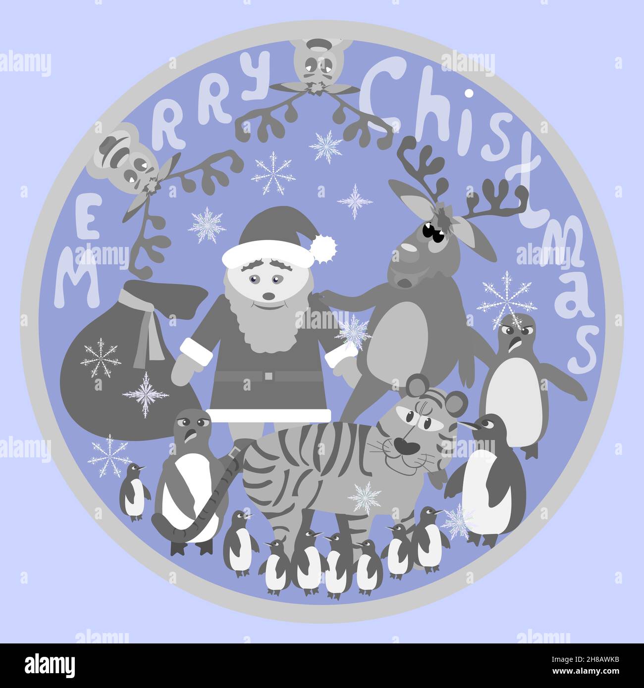 New year cheerful santa Stock Vector Images - Alamy