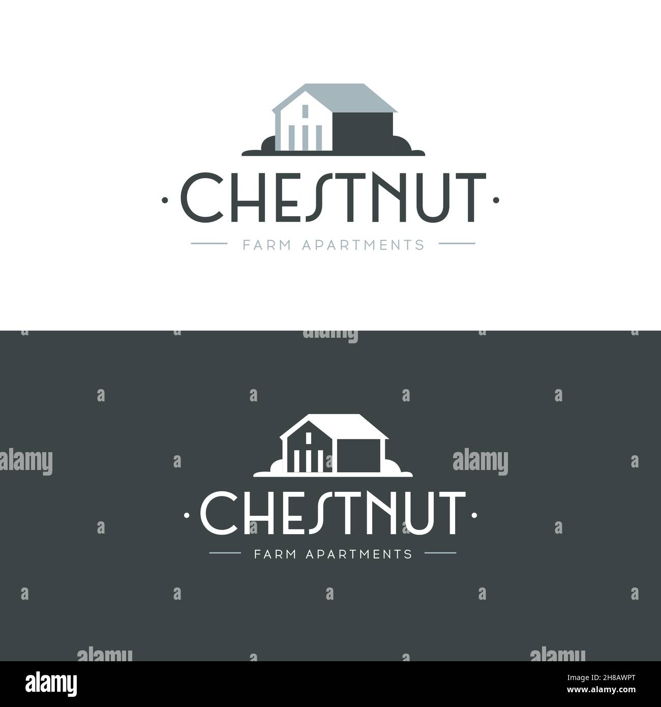 Natural Chestnut leaf logo.Stylish green leaves of chestnut. Farm logo ...