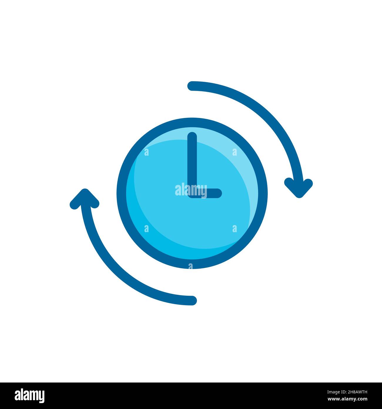 times clock, recycle icon vector illustration isolated on white ...